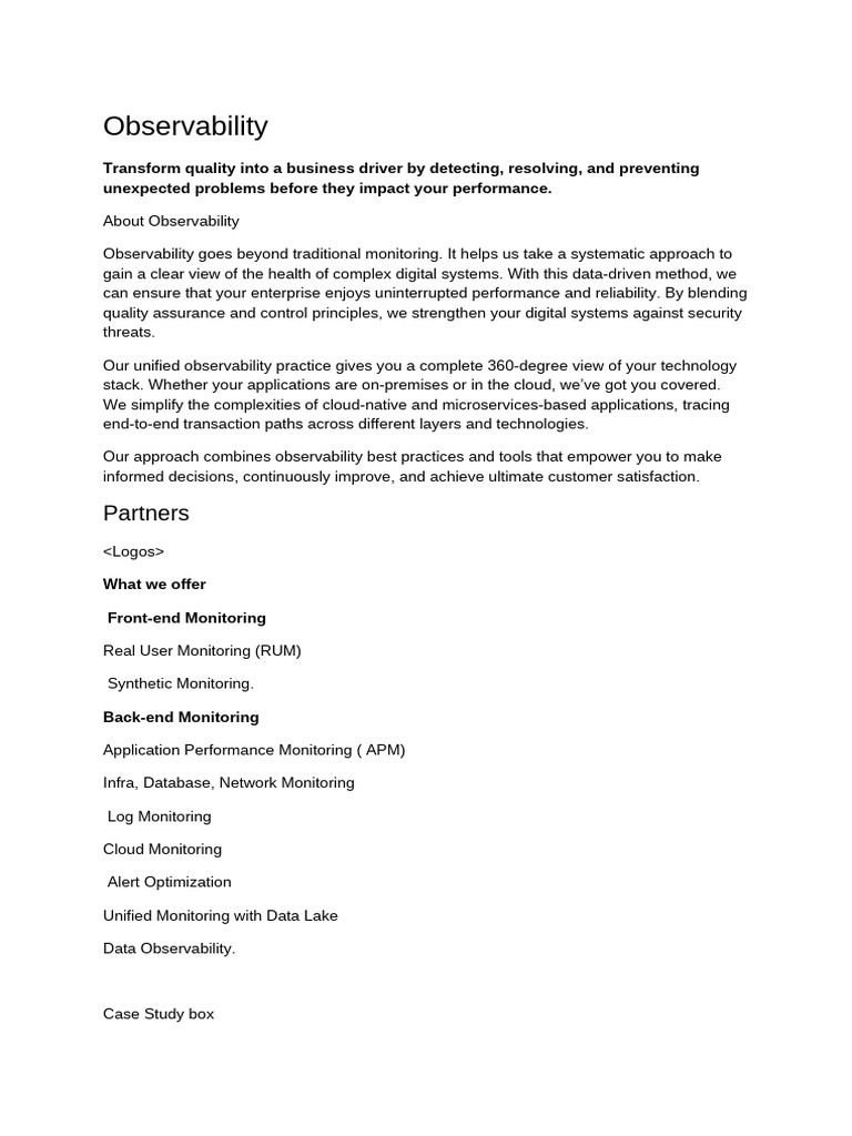 QK Webpage-Observability Engineering (V1) | PDF