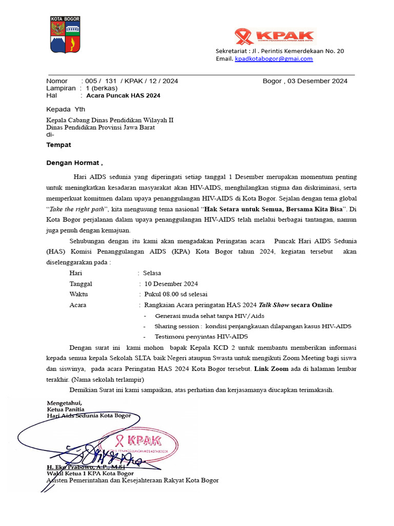 Surat KCD Online-1 | PDF