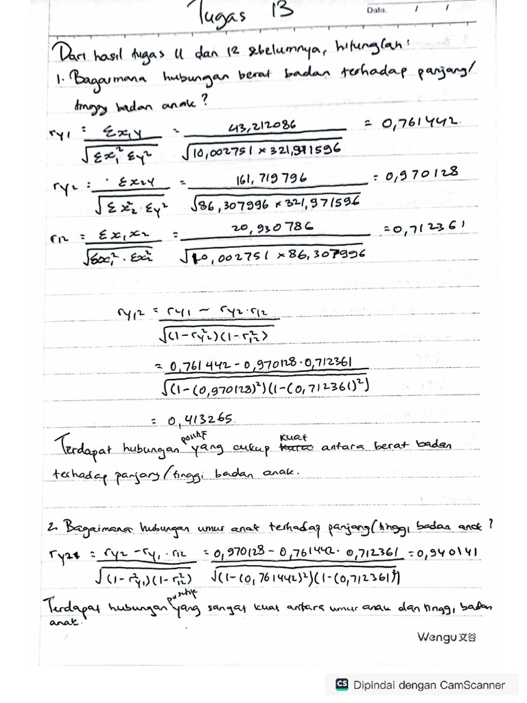 Tugas 13 Statistik Bisnis | PDF