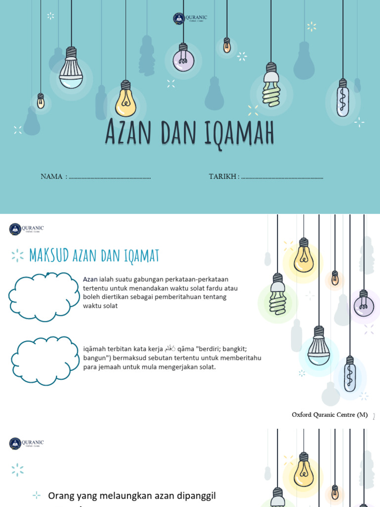 Tahun 2 Azan Dan Iqamah Pdf