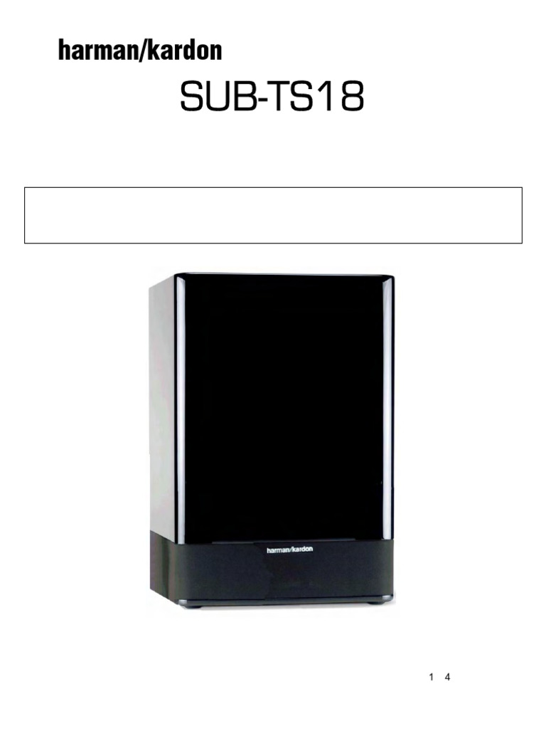 Harman Kardon Sub-Ts18 | PDF | Loudspeaker | Amplifier