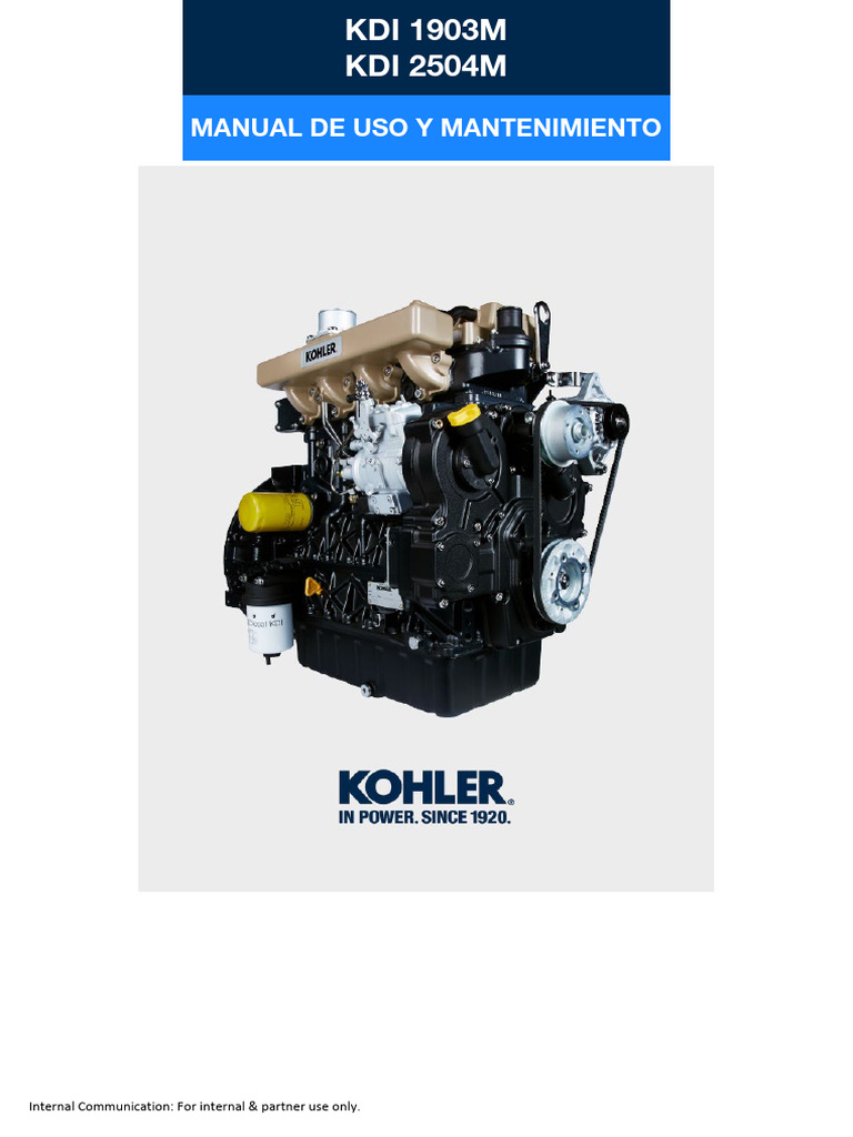 Kohler KDI | PDF | Inyección de combustible | Lubricante