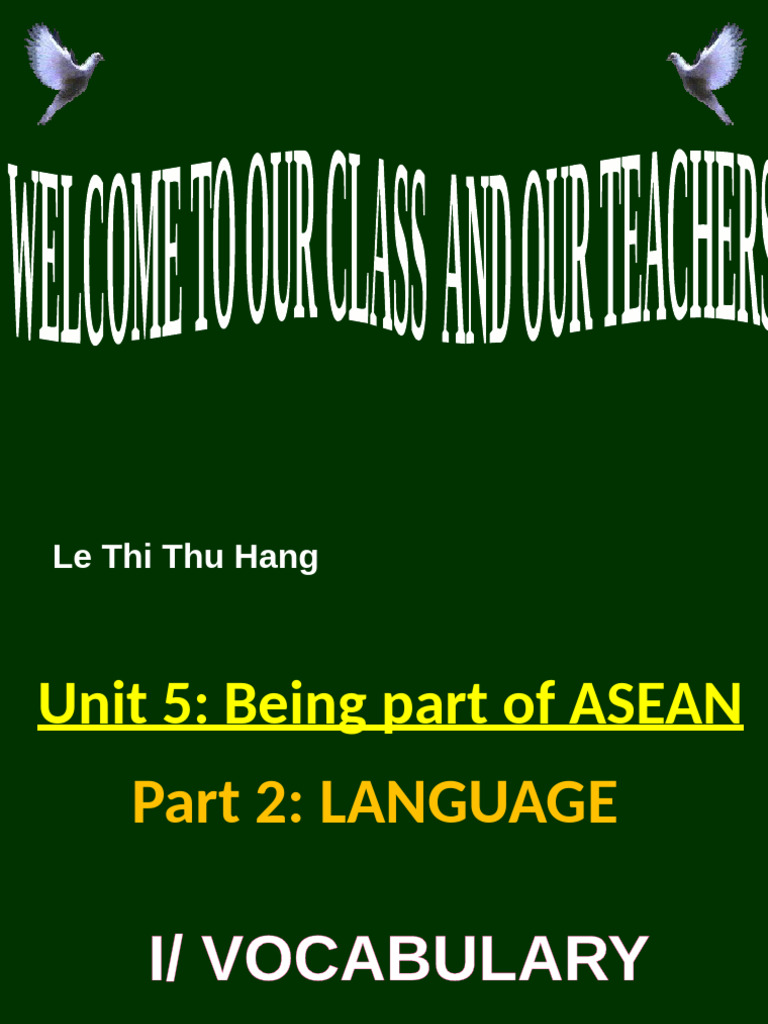 Unit 5 Being Part of Asean Lesson 2 Language | PDF | Vietnam