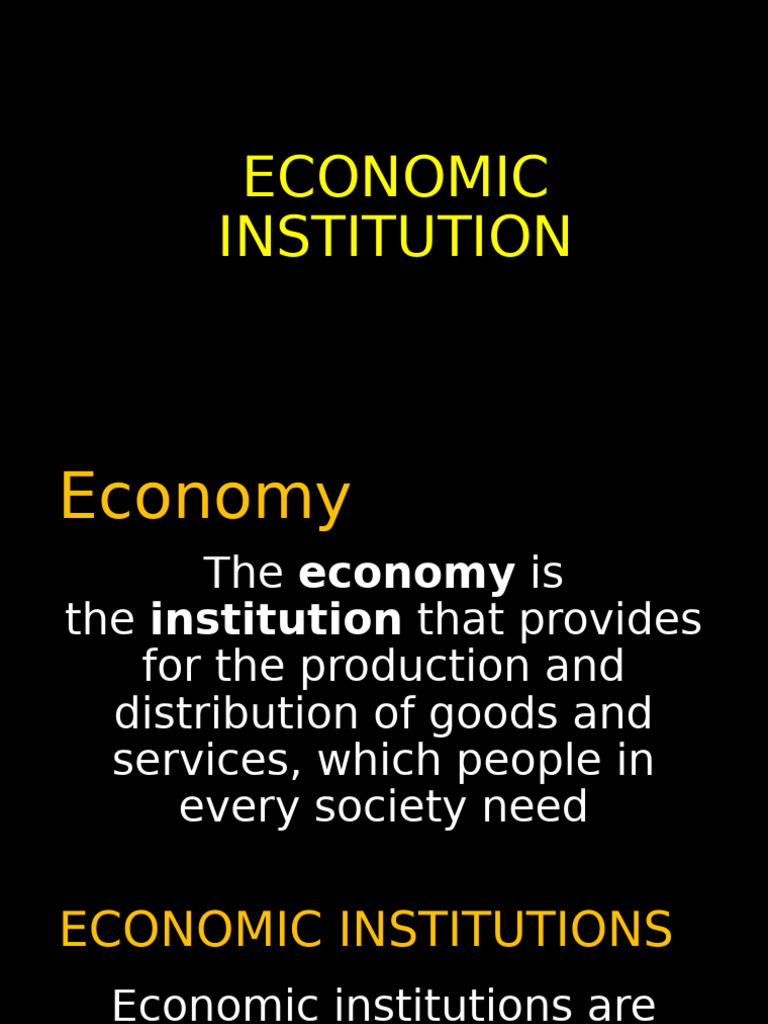 UCSP Economic Institutions | PDF | Market (Economics) | Free Market