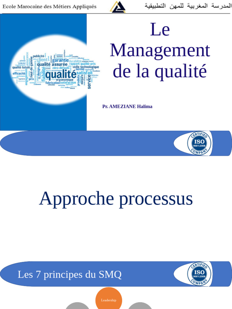 Approche Processus 2 | PDF | Système de management de la qualité ...
