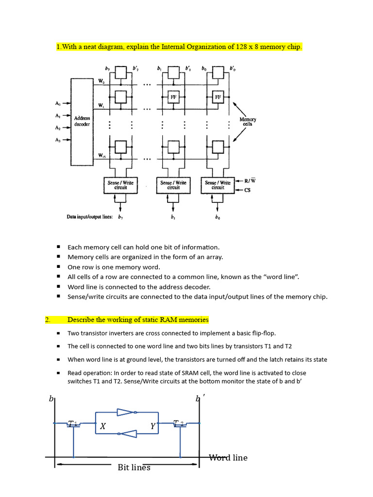 Module3,4,5 Solutions | PDF | Read Only Memory | Computer Memory