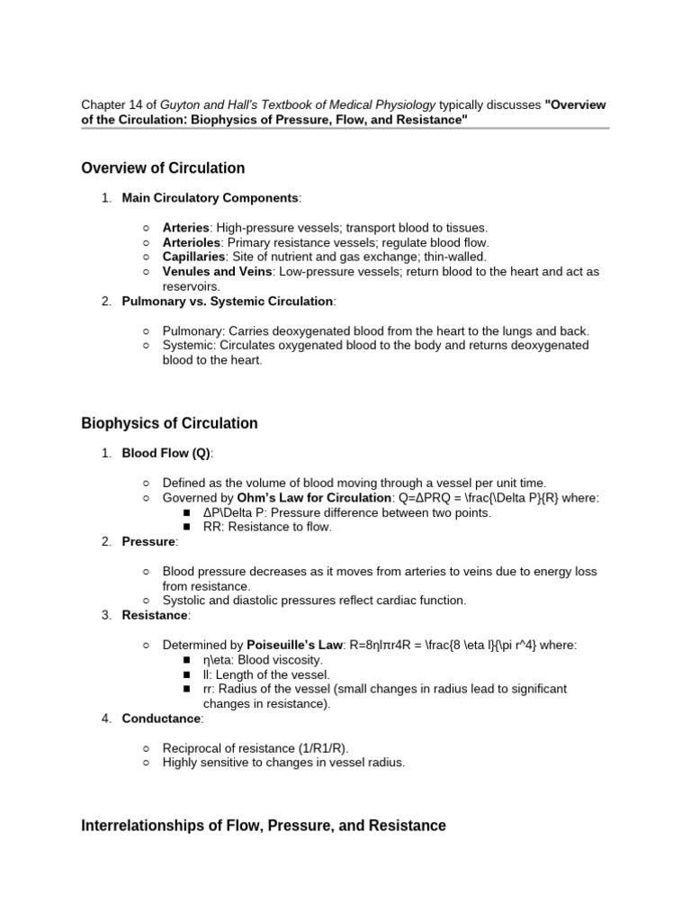 Overview of Circulation: Guyton and Hall's Textbook of Medical ...