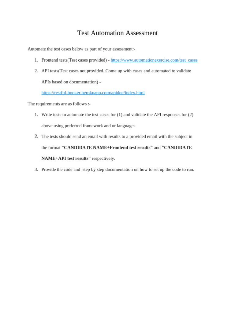 Test Automation Assessment Guide Pdf