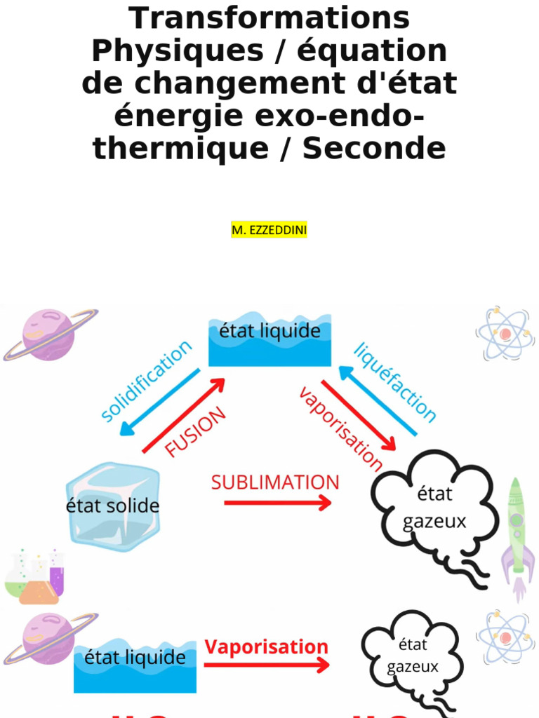 2nde .TP. EXOS -- Transformations Physiques 2 | PDF