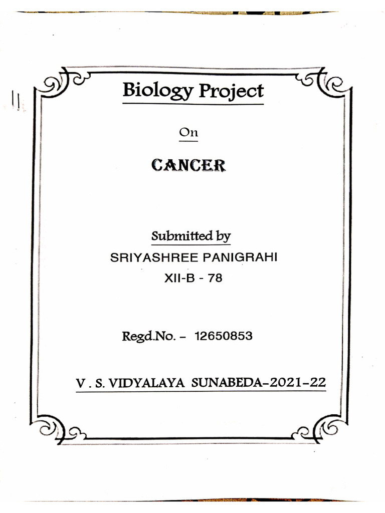 Biology Project | PDF