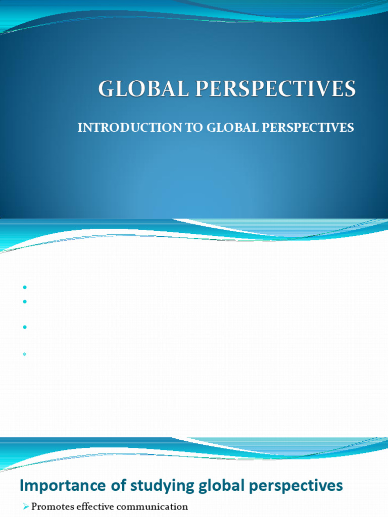 Introduction To Global Perspectives Primary Level | PDF