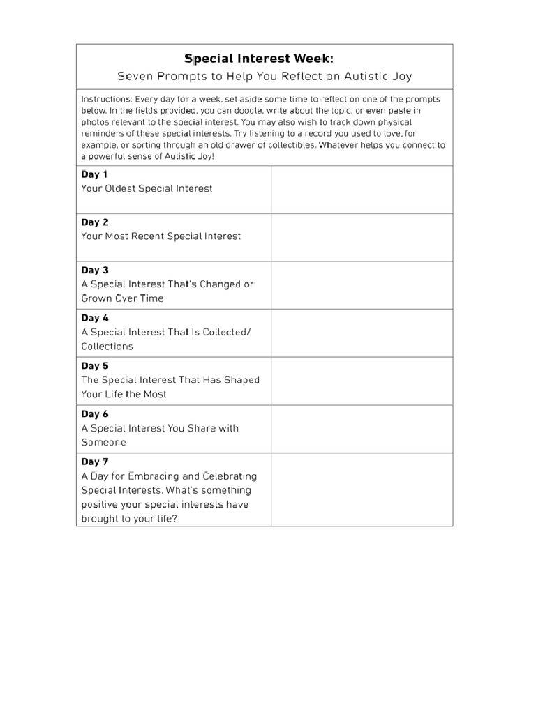 Special Interest Week | PDF