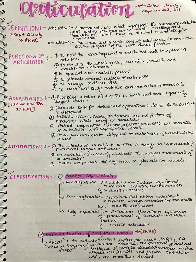 Articulation And Articulator Pdf