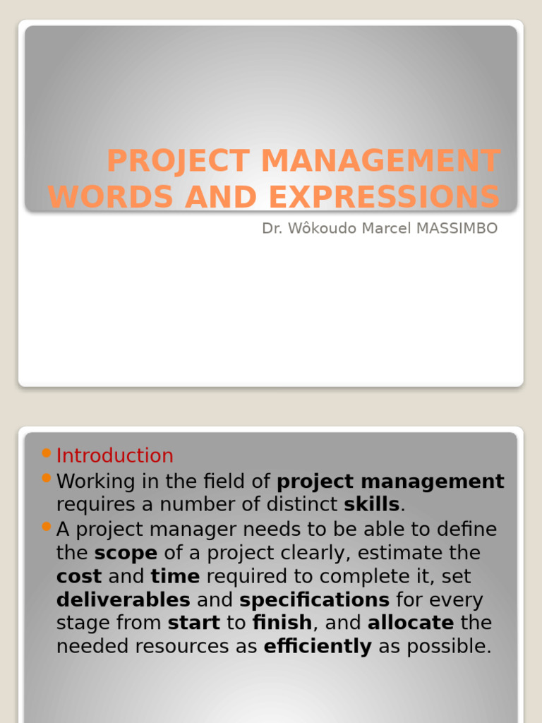 Project Management Terms Explained | PDF | Project Management | Business
