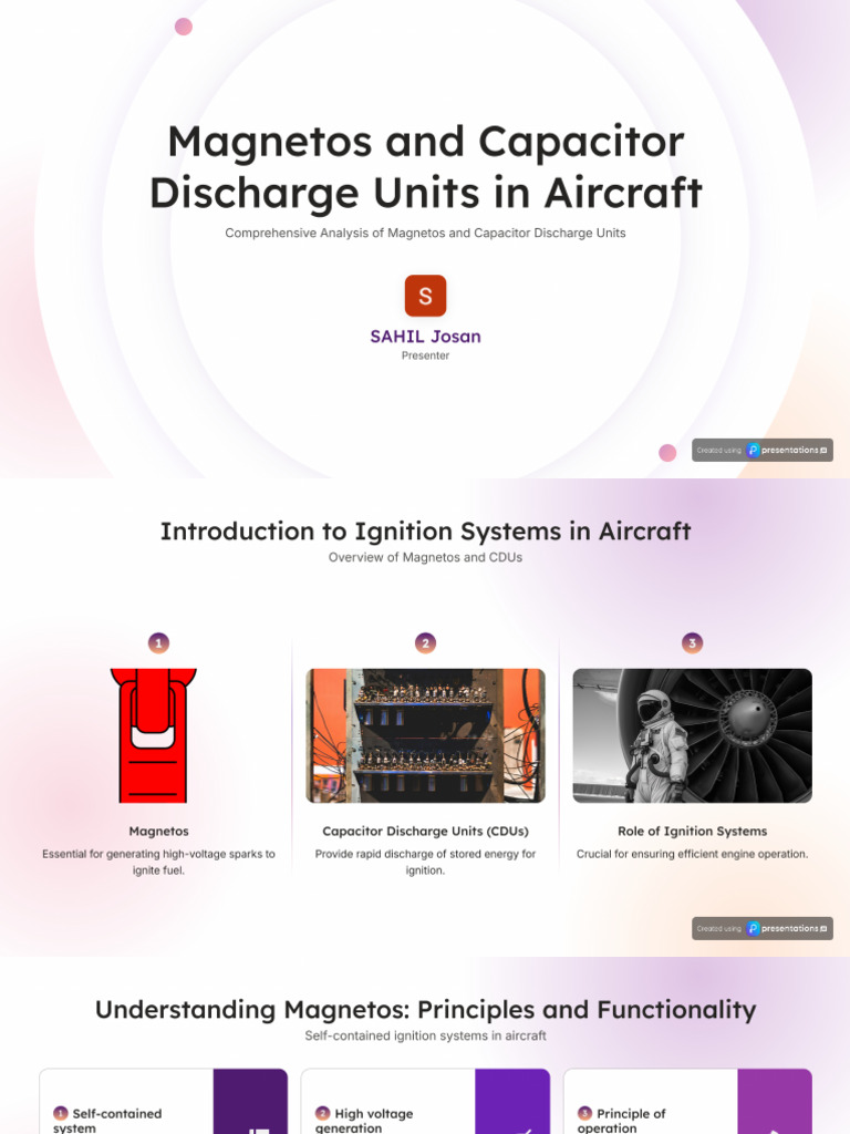 Magnetos and Capacitor Discharge Units in Aircraft | PDF