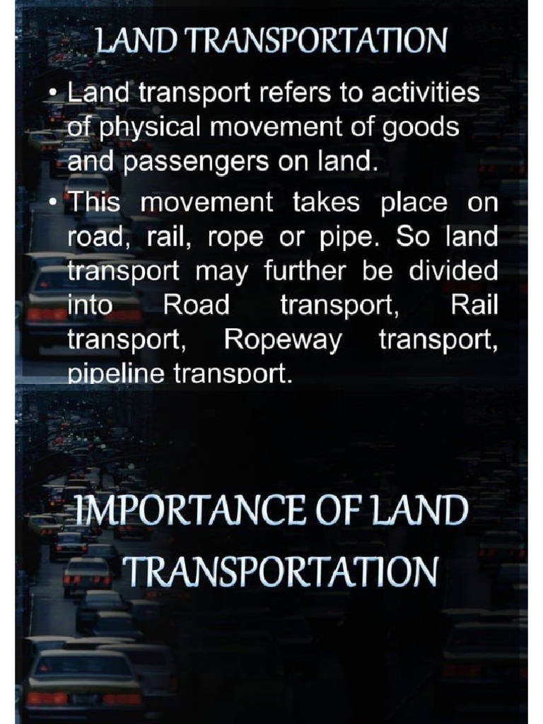 Land Transportation | PDF