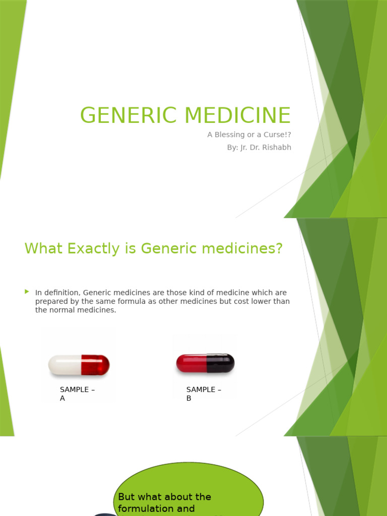 Generic Medicines Blessing Or Curse Pdf