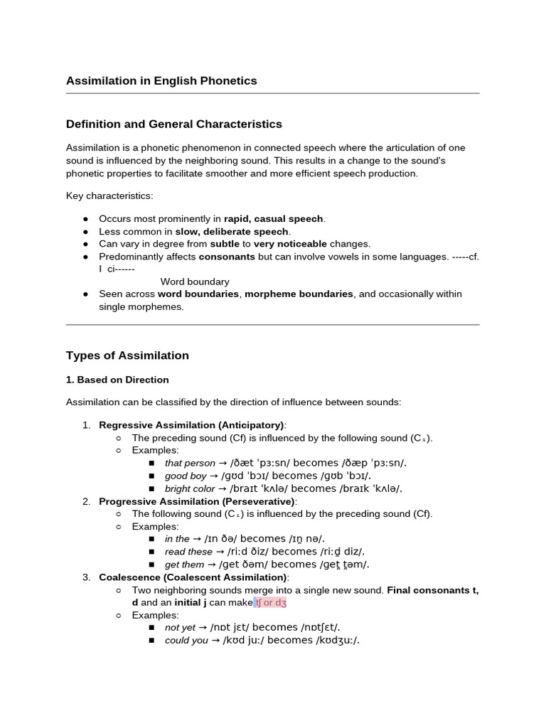Assimilation Elision Linking | PDF | Consonant | Phoneme