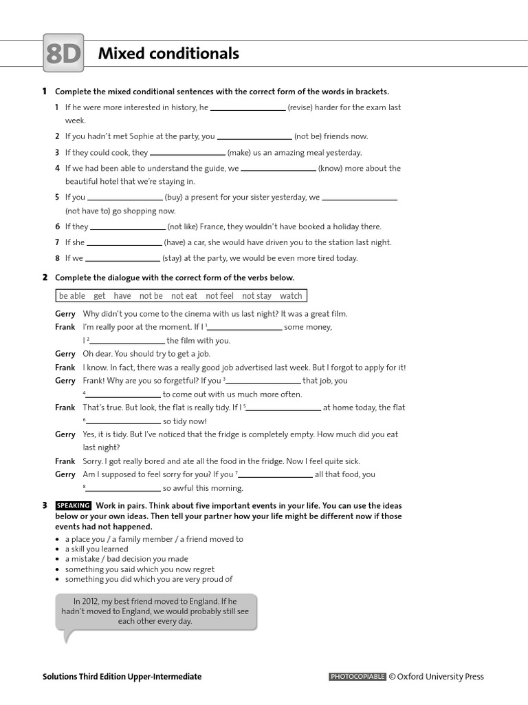 Mixed Conditional Exercises and Dialogue | PDF