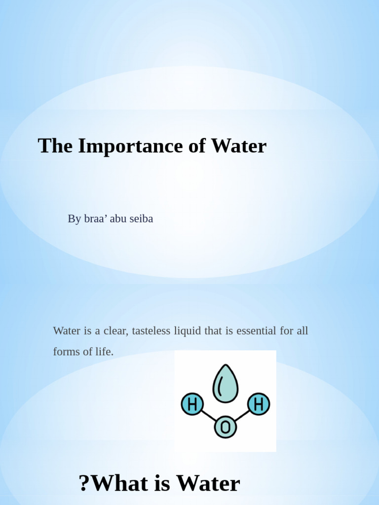 The Importance and Uses of Water | PDF
