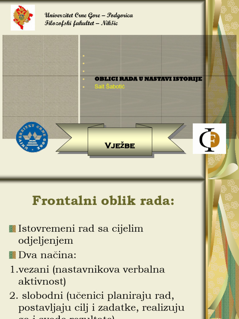 Oblici Nastavnog Rada | PDF