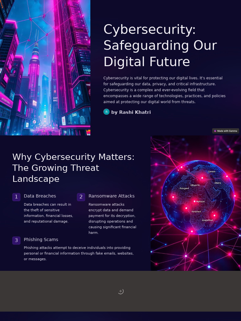 Cybersecurity Safeguarding Our Digital Future | PDF