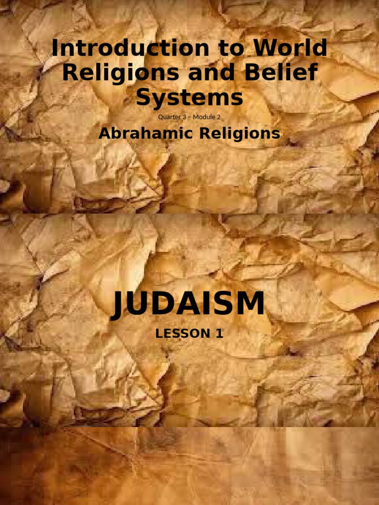 Introduction To World Religions and Belief Systems 1 | PDF | Jewish ...