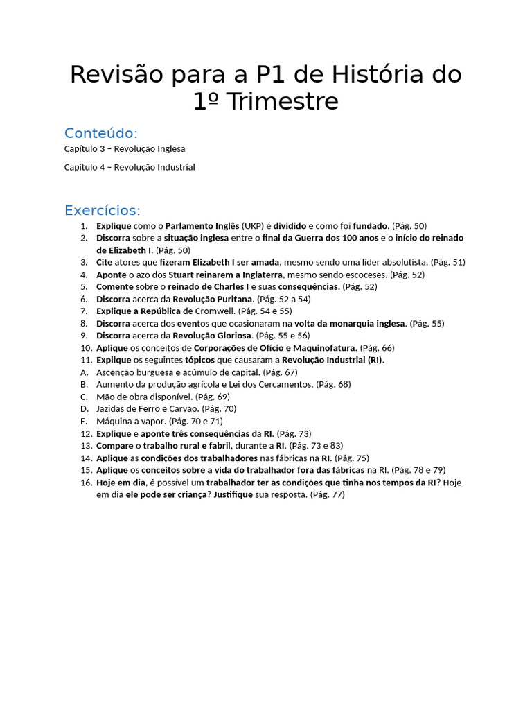 p2 1ºtri Hist | PDF