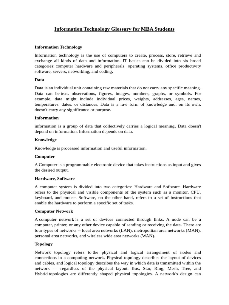 Glossary - Information Technology | PDF | Augmented Reality | Malware