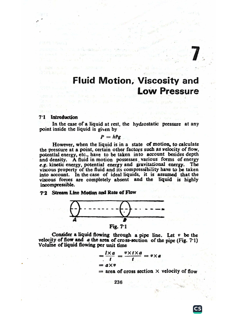 Fluid Motion & Viscosity | PDF