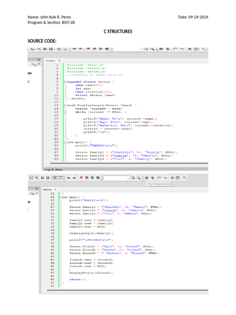 C STRUCTURES - Johnkyleperez | PDF