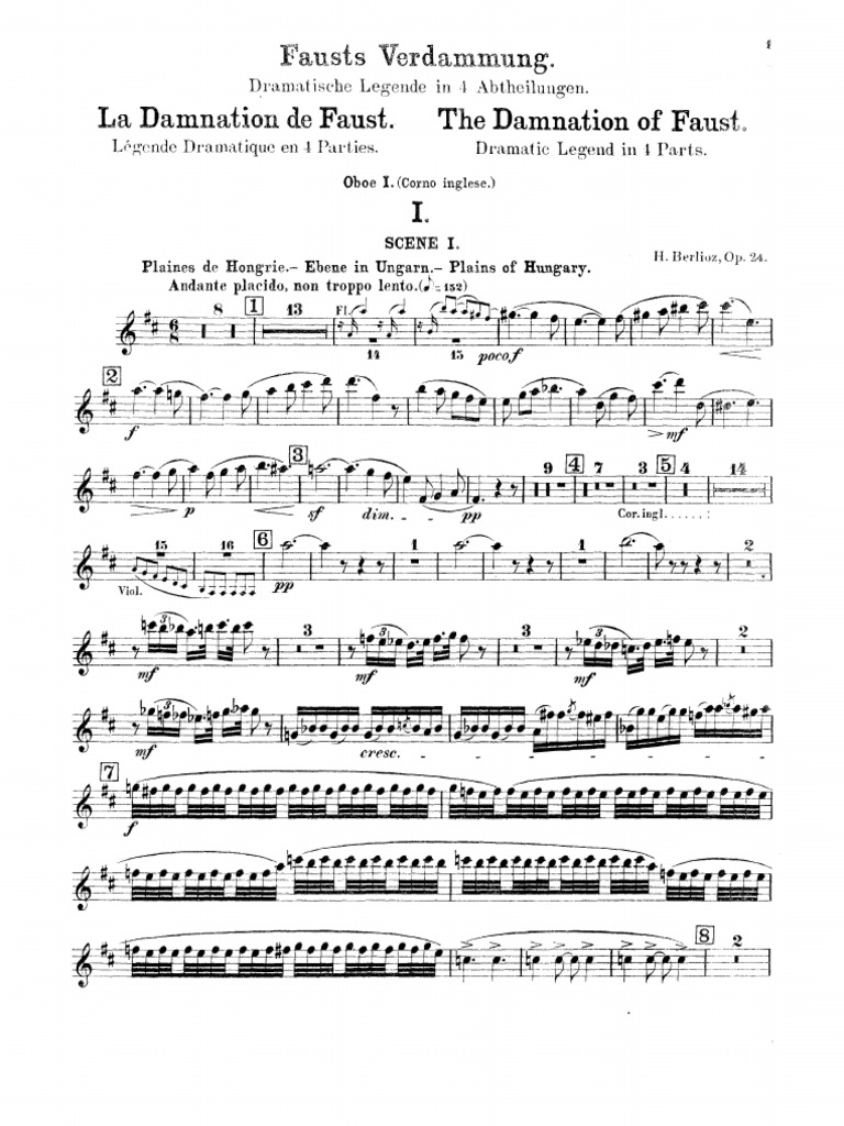 IMSLP850009-PMLP24627-02. BERLIOZ - DAMNATION OF FAUST, OP. 24 - Oboe 1-2 | PDF