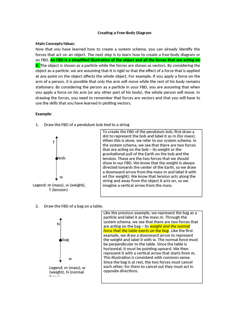 LUMPAZ , JANIEL EUBERT - Worksheet 3_ Drawing Free Body Diagram(Rho ...
