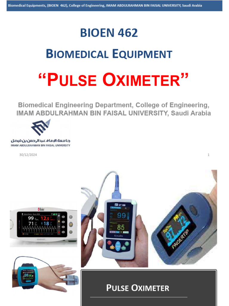 Understanding Pulse Oximeters in Biomedical Engineering | PDF | Medical Ultrasound | Hemoglobin