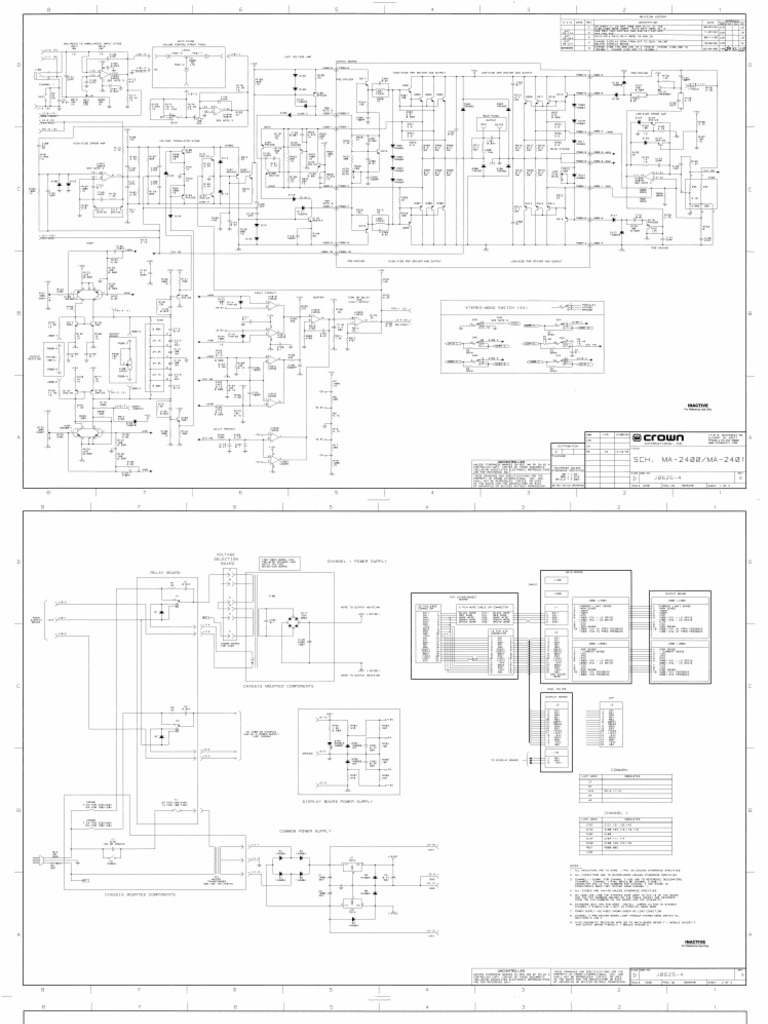 Macro Tech 2400 Schematic 1 Ma2400 2401 Schematic j0625 4 Revf | PDF