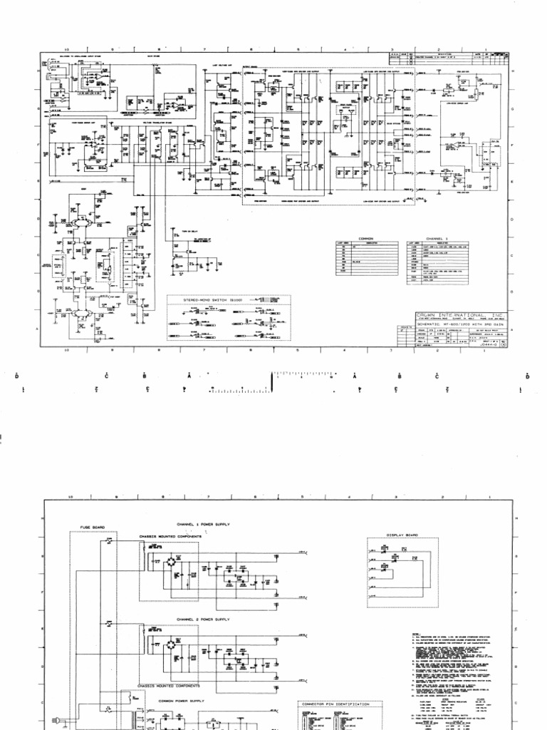 Micro Tech 600 Schematic 3 Mt600 1200w 3rd Gainj0444 0 A | PDF