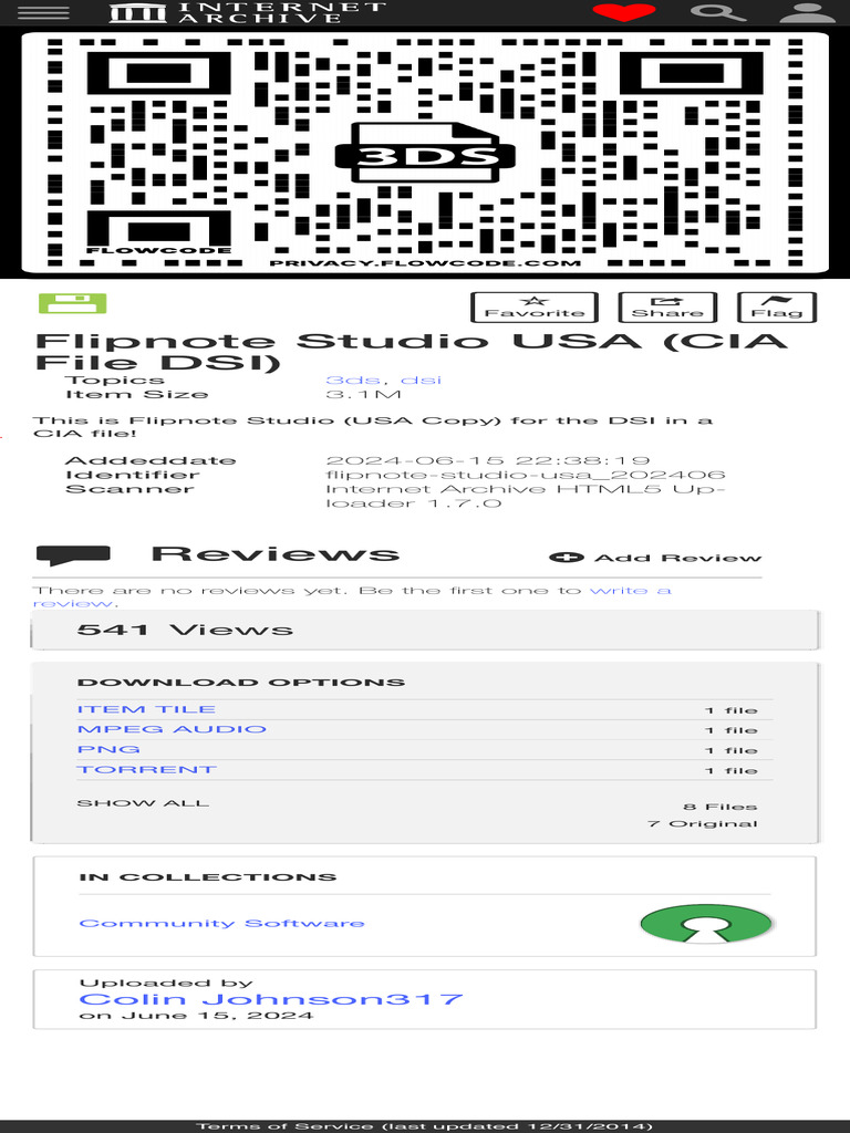 Flipnote Studio USA (CIA File DSI) Free Download, Borrow, and Streaming ...