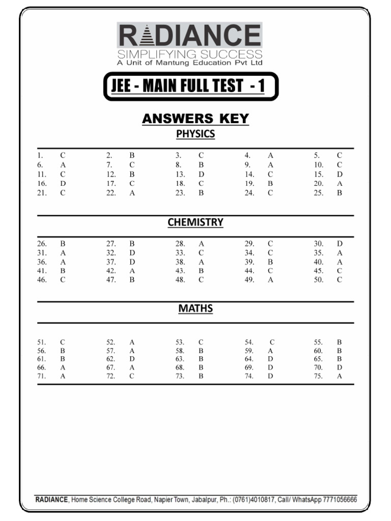 Sol. Full Test - 1 | PDF | Ether | Chemical Substances