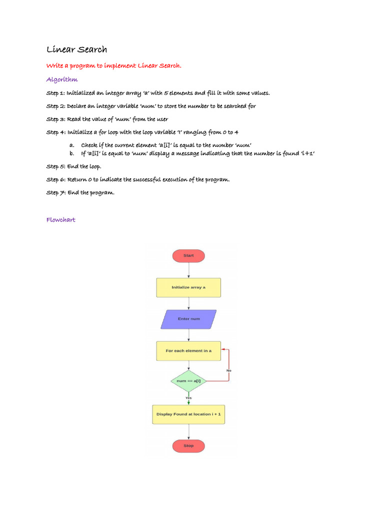 Linear and Binary Search Implementation | PDF