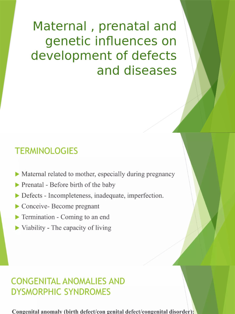 Maternal Genetic Influences on Defects | PDF