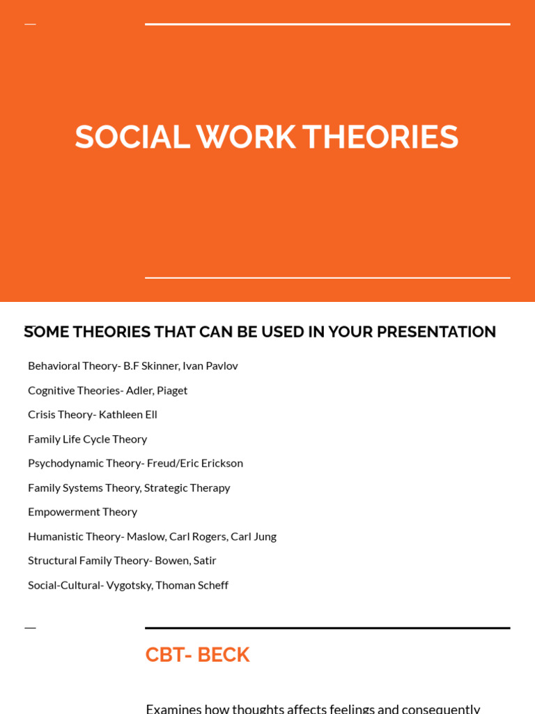 Social Work Theories and Interventions Final | PDF | Cognitive ...