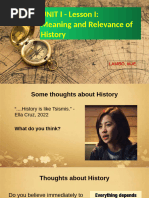 Chapter 1 - Meaning and Relevance of History | PDF | Historian | Primary Sources