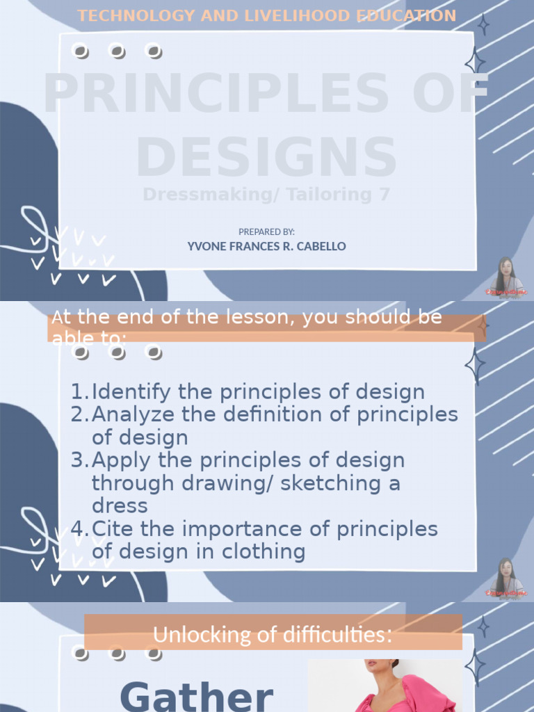 Principles of Dress Design Explained | PDF | Fashion | Clothing