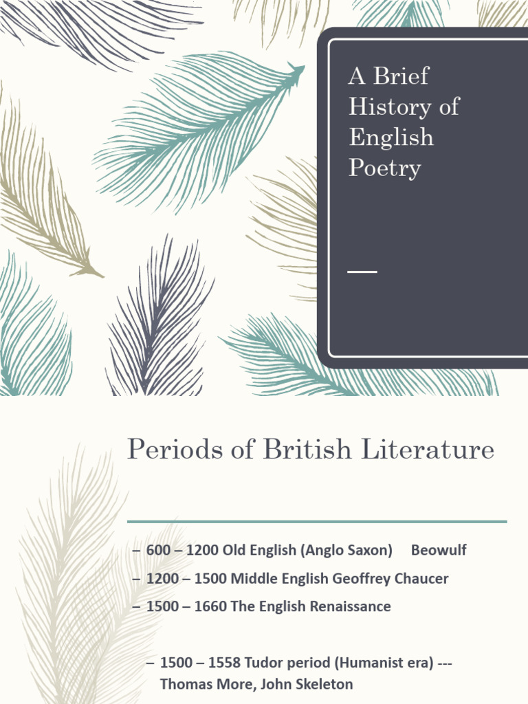 English Poetry Through the Ages | PDF | English Literature | Poetry