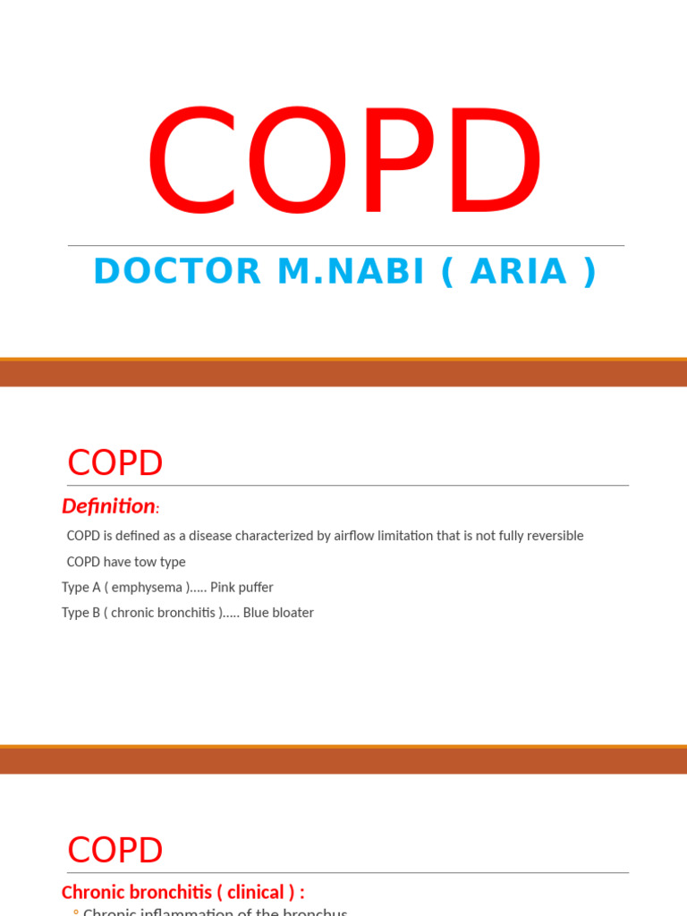 copd | PDF | Chronic Obstructive Pulmonary Disease | Bronchitis