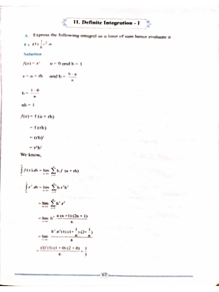 Definite Integration | PDF