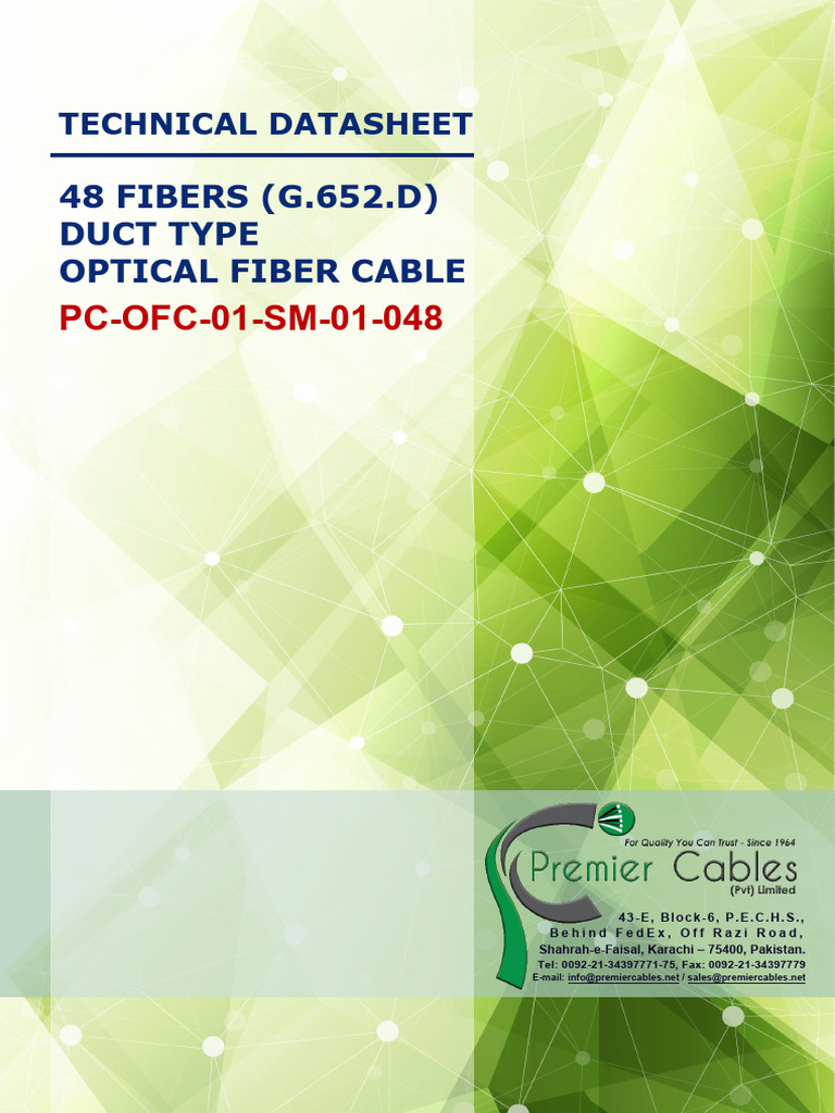 Fiber Optic Cable | PDF | Optical Fiber | Fibers