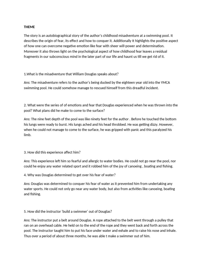 Deep Water Question-Answers 2 | PDF