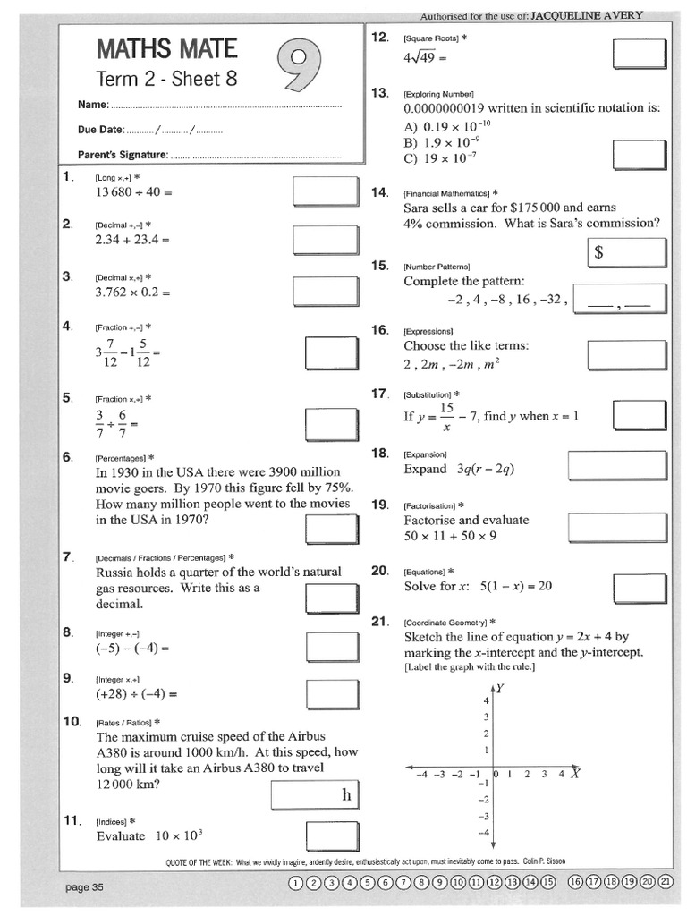Year 9 Maths | PDF