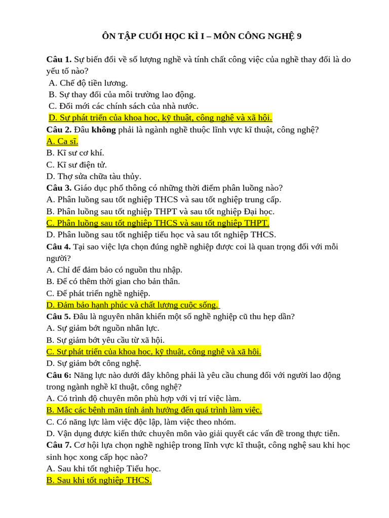 NỘI DUNG ÔN TẬP.CN9 ck1111111111111111 | PDF